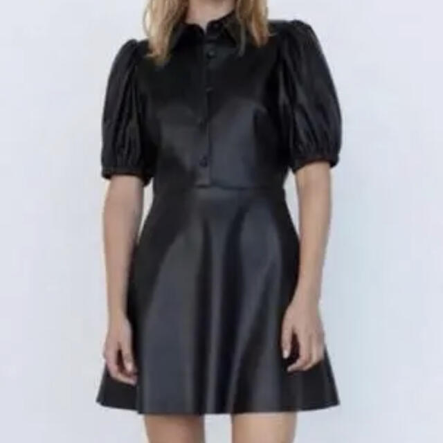 ZARA - お値下げ中♡早い者勝ち!♡ZARA♡レザーワンピース♡の ZARA - お値下げ中♡早い者勝ち!♡ZARA♡レザーワンピース♡の