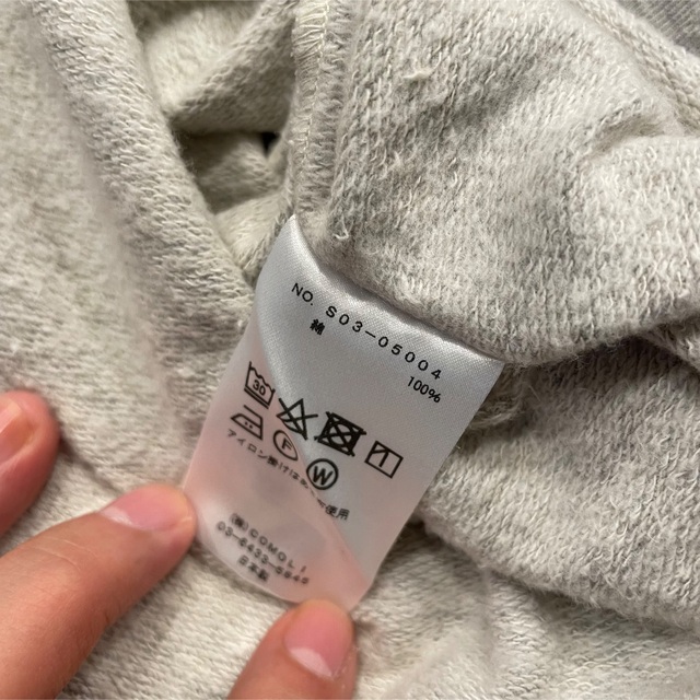 COMOLI - COMOLI インレイ起毛 長袖クルー スウェット グレー COMOLI - COMOLI インレイ起毛 長袖クルー スウェット グレー