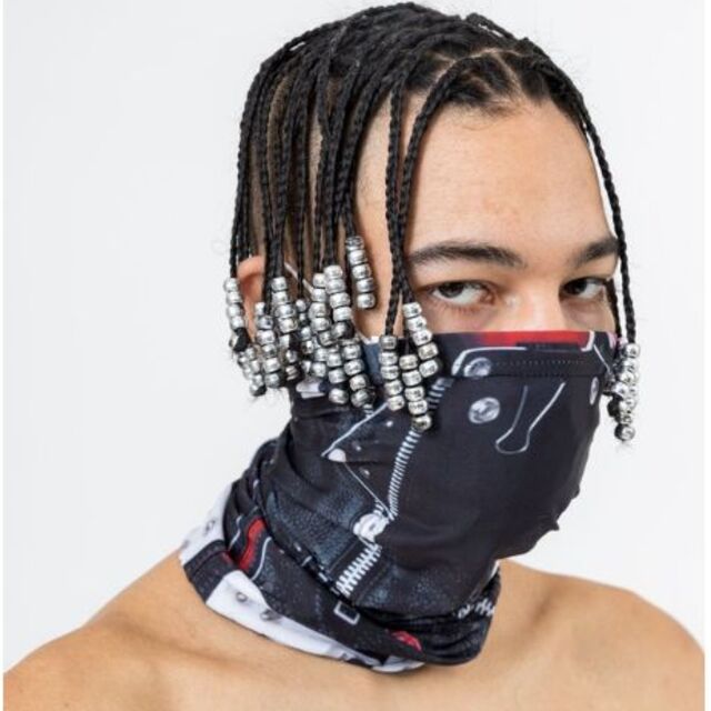 新品99%is鋲ジャン転写柄バイカーズPUNKネックウォーマー 新品99%is鋲ジャン転写柄バイカーズPUNKネックウォーマー