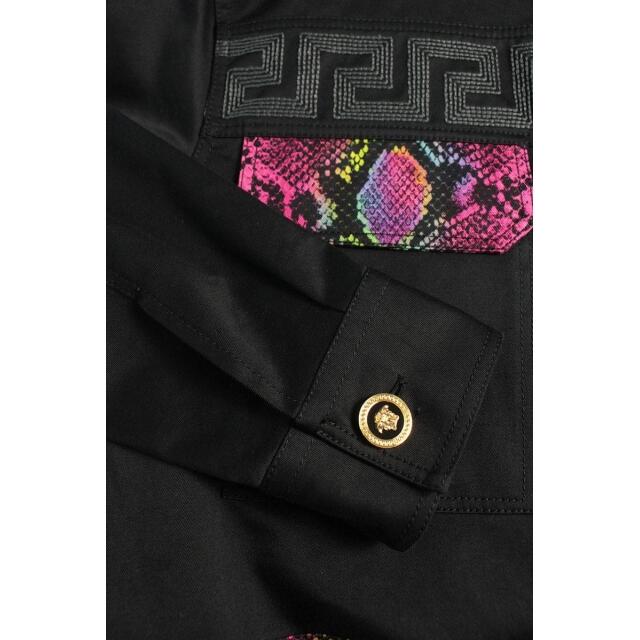 VERSACE - ヴェルサーチ A88355 パイソン柄切替えブルゾン VERSACE - ヴェルサーチ A88355 パイソン柄切替えブルゾン