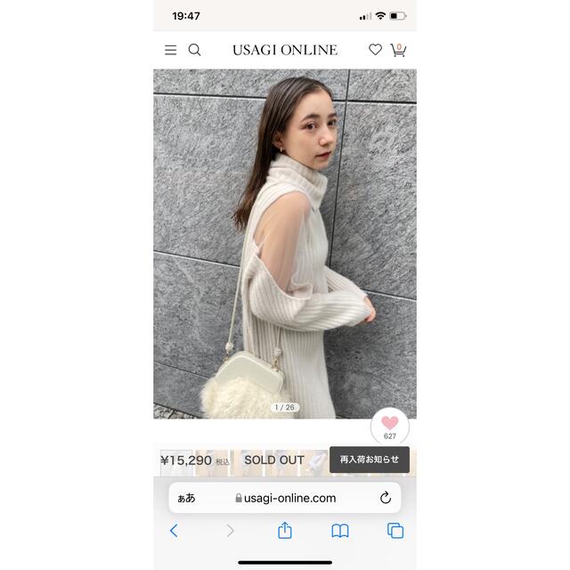 SNIDEL - SNIDEL ONLINE 限定 ハイネックミニニットワンピースの SNIDEL - SNIDEL ONLINE 限定 ハイネックミニニットワンピースの