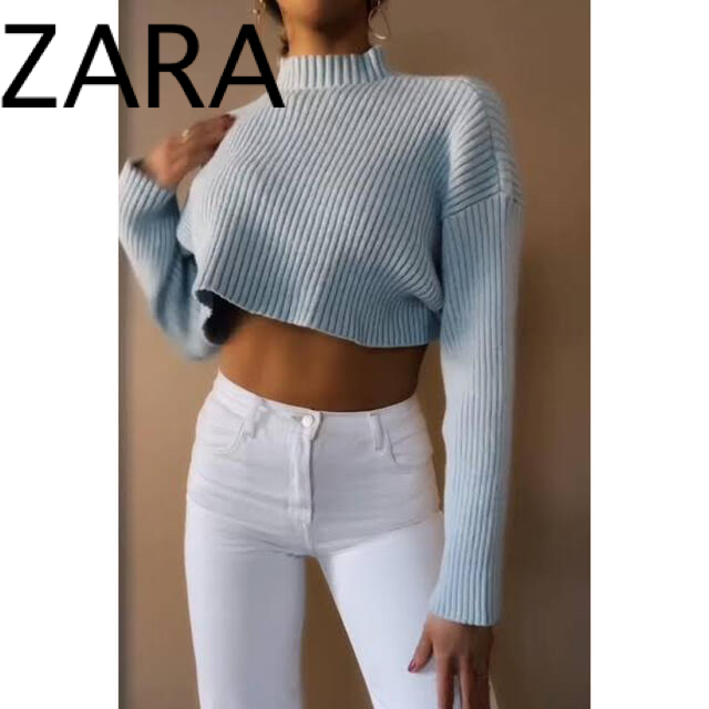 ZARA - ZARA ショート丈ニット WHT Sの通販 by Chamin.shop ZARA - ZARA ショート丈ニット WHT Sの通販 by Chamin.shop