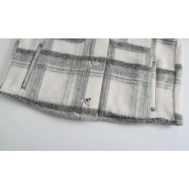 ZARA - 🎄12月新作🎅7116◇ボア襟 チェック柄 ジャケット コート ZARA - 🎄12月新作🎅7116◇ボア襟 チェック柄 ジャケット コート