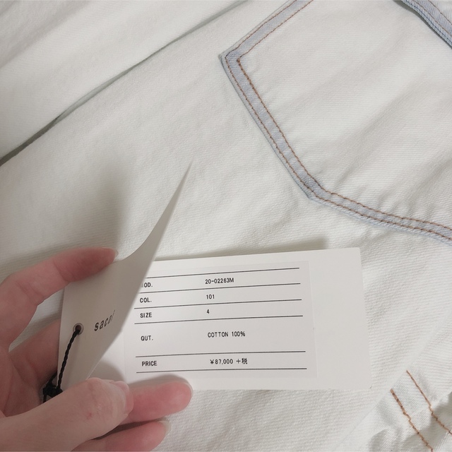 sacai 20SS レイヤード デニムジャケット 白 4 sacai 20SS レイヤード デニムジャケット 白 4