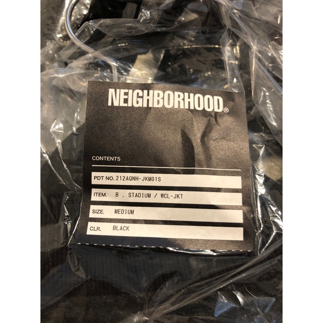 NEIGHBORHOOD - M NEIGHBORHOOD VIRSITY JACKET BONE BLACKの NEIGHBORHOOD - M NEIGHBORHOOD VIRSITY JACKET BONE BLACKの