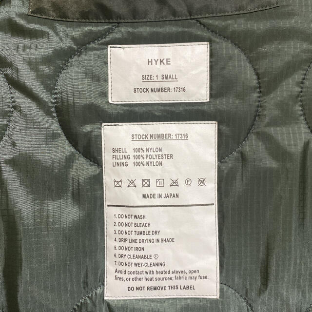 HYKE - 2021AW HYKE ハイク キルティング ライナーコート HYKE - 2021AW HYKE ハイク キルティング ライナーコート