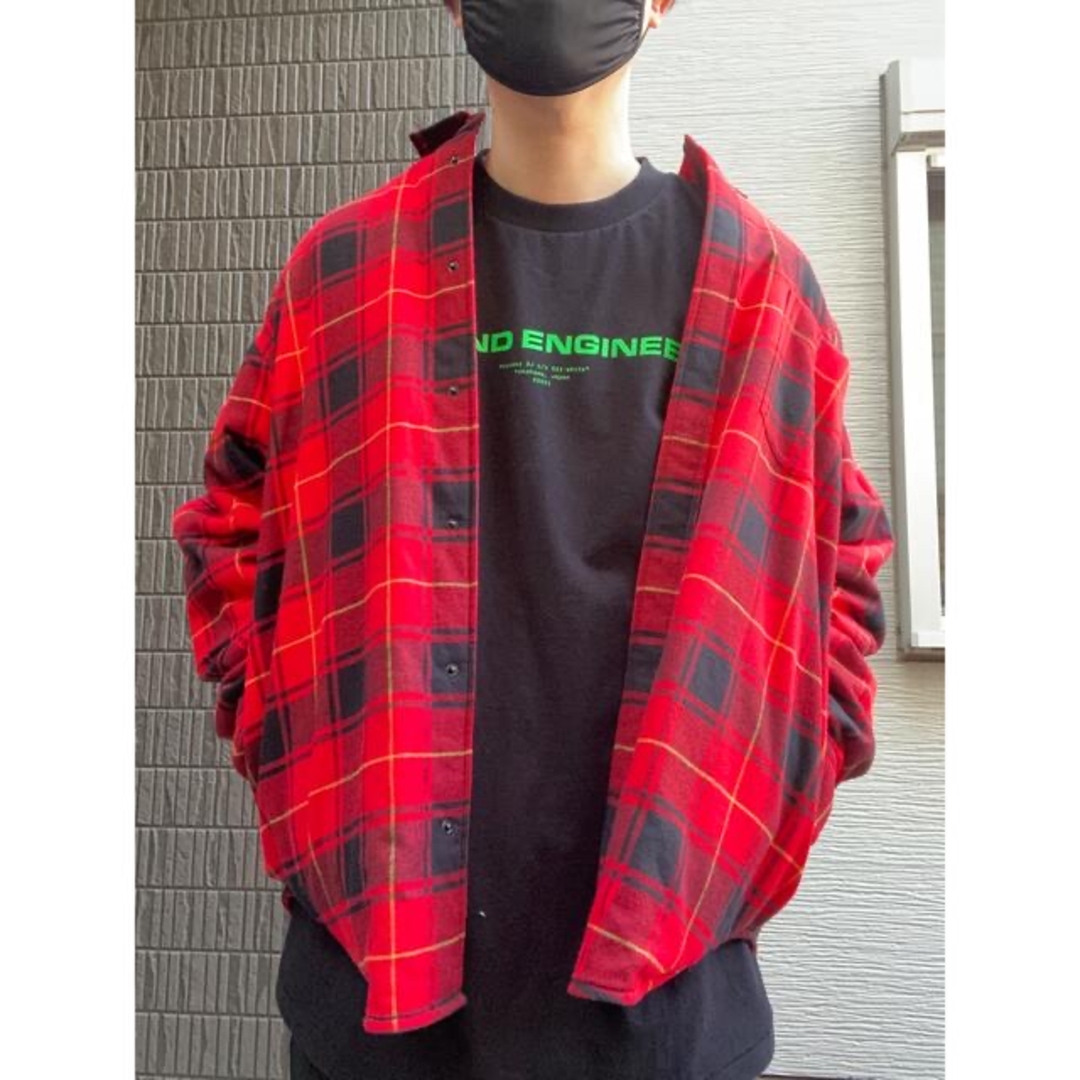 BALENCIAGA - BALENCIAGA バレンシアガ 中綿 チェック シャツ 美 BALENCIAGA - BALENCIAGA バレンシアガ 中綿 チェック シャツ 美