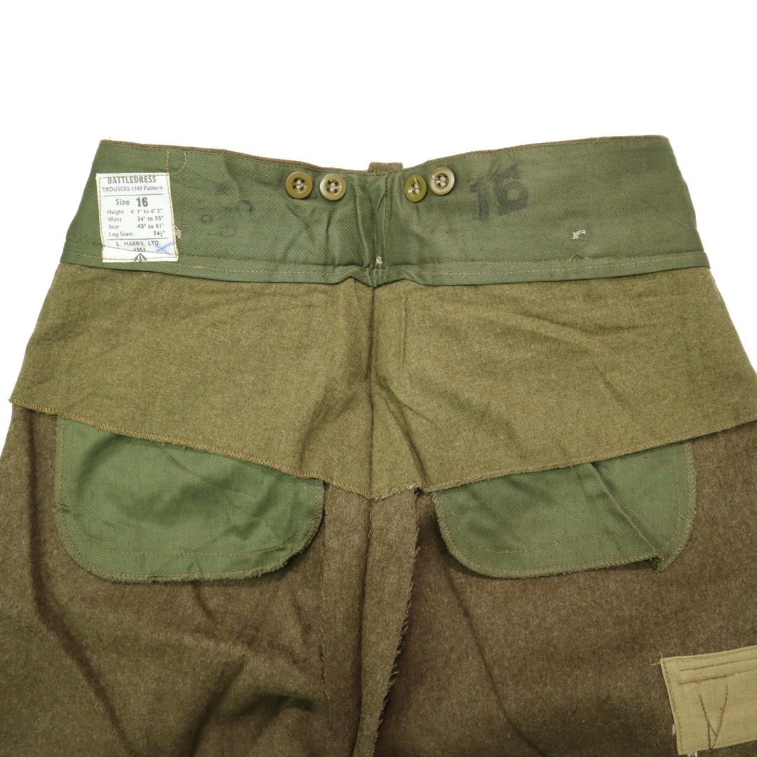 MILITARY - デッド 50s ビンテージ イギリス軍 ウール パンツ MILITARY - デッド 50s ビンテージ イギリス軍 ウール パンツ