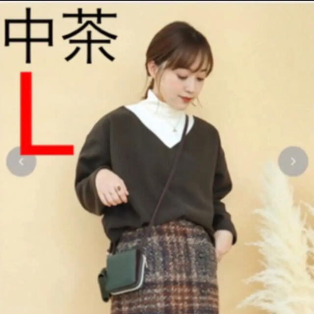 しまむら - しまむら×てらさん TERAウールライクレイヤード 中茶 しまむら - しまむら×てらさん TERAウールライクレイヤード 中茶
