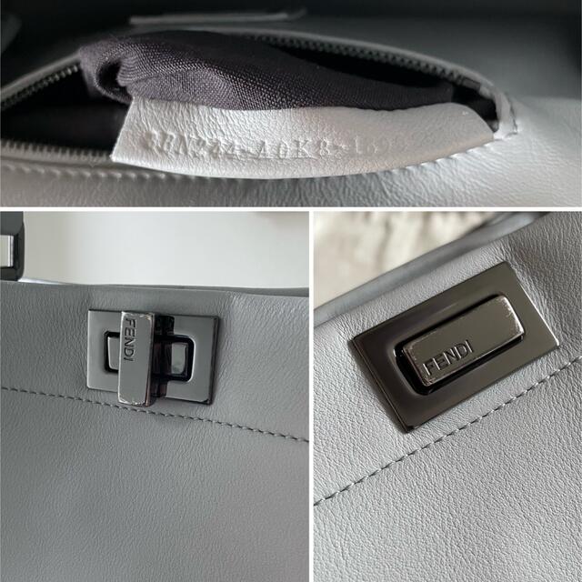 FENDI ピーカブー ミニ スタッズ アイスグレー FENDI ピーカブー ミニ スタッズ アイスグレー