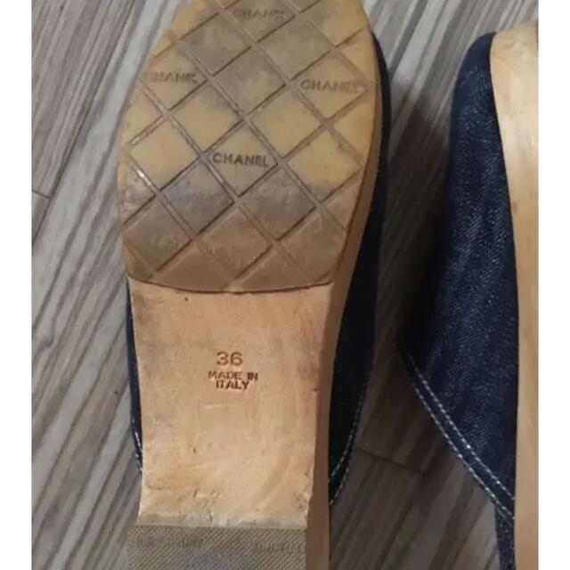 CHANEL - CHANEL デニム サボ サンダルの通販 by C's shop CHANEL - CHANEL デニム サボ サンダルの通販 by C's shop