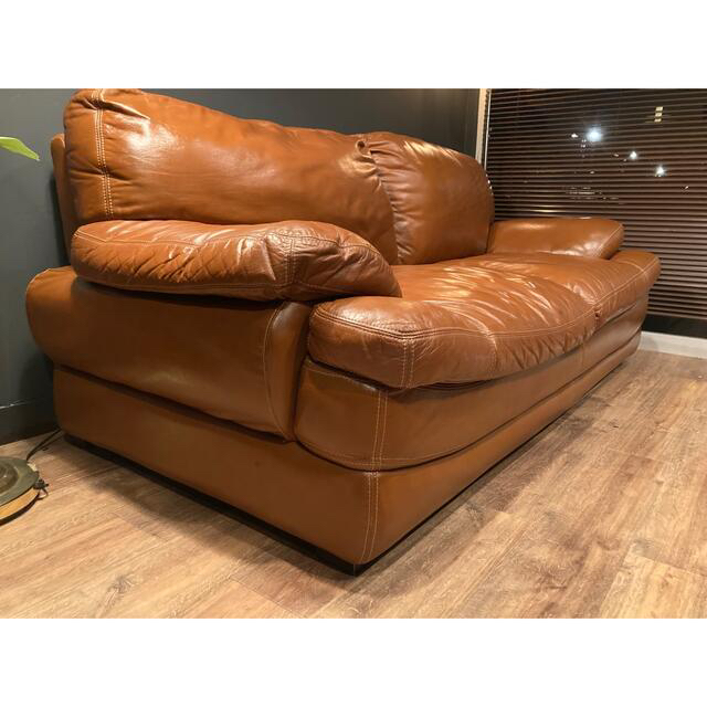 ニトリ - Q様専用 9万ニトリ本革張りワイド3人掛けソファーエス ニトリ - Q様専用 9万ニトリ本革張りワイド3人掛けソファーエス
