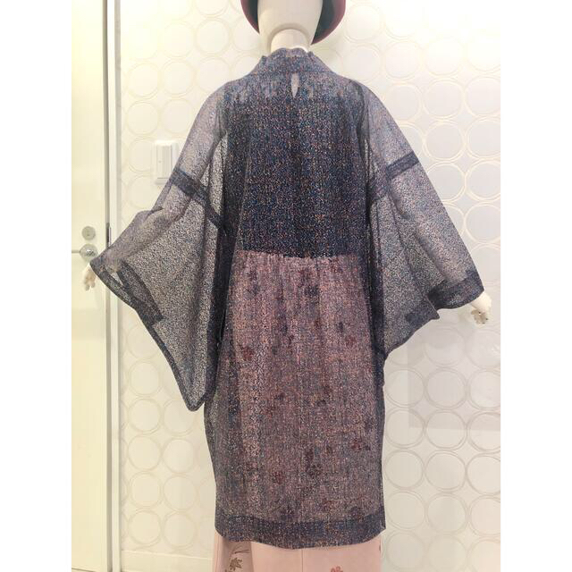 着物 夏用 ブルー系 ロング羽織 カーディガンの通販 by ちーぼー 着物 夏用 ブルー系 ロング羽織 カーディガンの通販 by ちーぼー