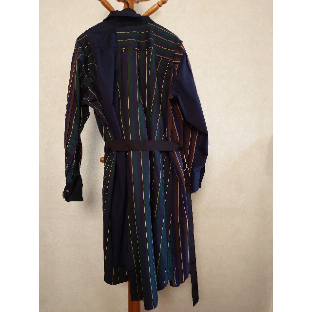 sacai - サカイ sacai ストライプシャツドレス グリーン/ネイビーの sacai - サカイ sacai ストライプシャツドレス グリーン/ネイビーの