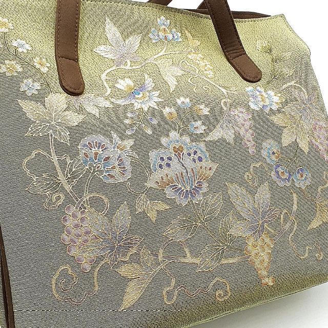 超美品 岡重 OKAJIMA ハンドバッグ ちりめん生地 21-22033117 超美品 岡重 OKAJIMA ハンドバッグ ちりめん生地 21-22033117