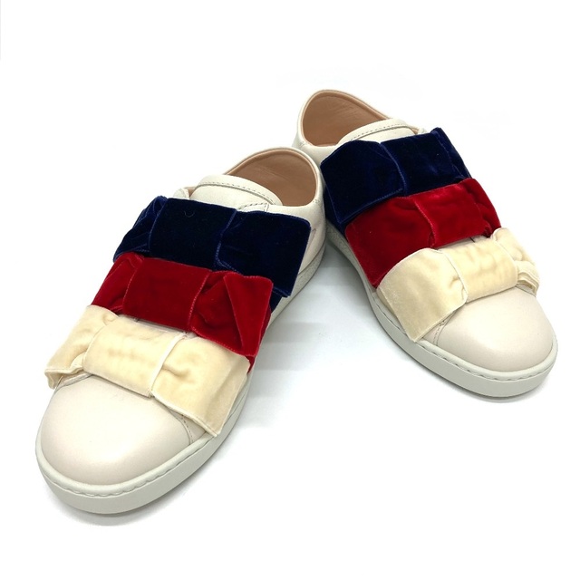GUCCI - グッチ GUCCI BEE 蜂 524989 リボン ローカット GUCCI - グッチ GUCCI BEE 蜂 524989 リボン ローカット