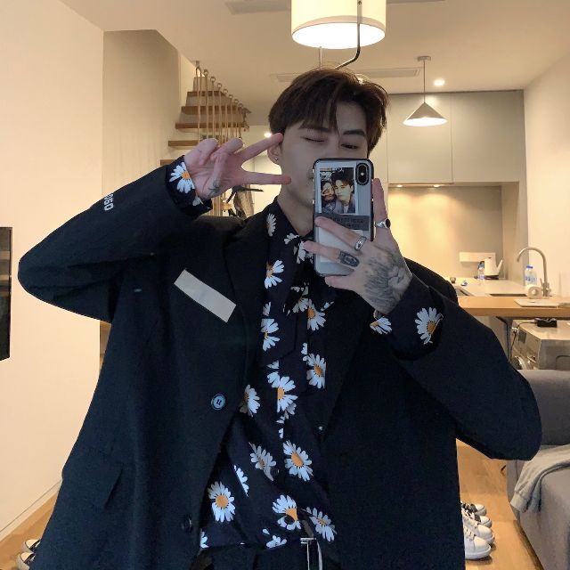 韓国ファッション Daisy柄 シャツ デイジー柄 の通販 by 深瀬's 韓国ファッション Daisy柄 シャツ デイジー柄 の通販 by 深瀬's