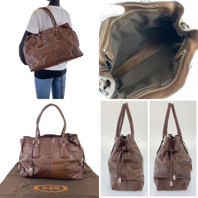 TOD'S トッズ Dバッグ A4対応 ダークブラウン レザー TOD'S トッズ Dバッグ A4対応 ダークブラウン レザー