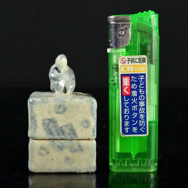 茶道具 染付 有馬筆写 香合 書付箱 C R4424 茶道具 染付 有馬筆写 香合 書付箱 C R4424