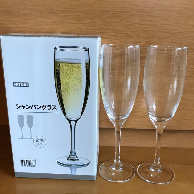 ニトリ - 新品 ニトリ シャンパングラス の通販 by アヒル〜's ニトリ - 新品 ニトリ シャンパングラス の通販 by アヒル〜's