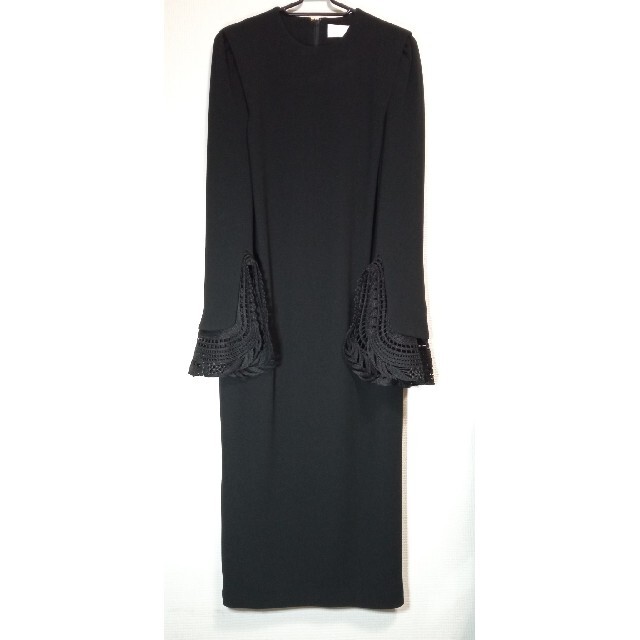 mame - Embroidered Cuffs Crew Neck Dress サイズ1の通販 by き mame - Embroidered Cuffs Crew Neck Dress サイズ1の通販 by き