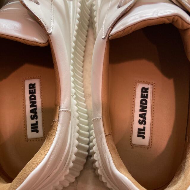 JIL SANDER ジルサンダー レザースニーカー ホワイト 24〜25cm JIL SANDER ジルサンダー レザースニーカー ホワイト 24〜25cm