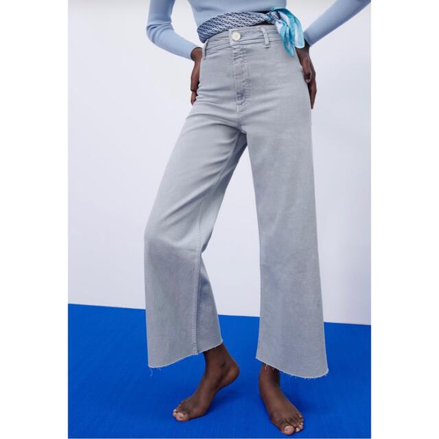 ZARA - ZARA マリンストレート ジーンズ ZW ライトブルーの通販 ZARA - ZARA マリンストレート ジーンズ ZW ライトブルーの通販
