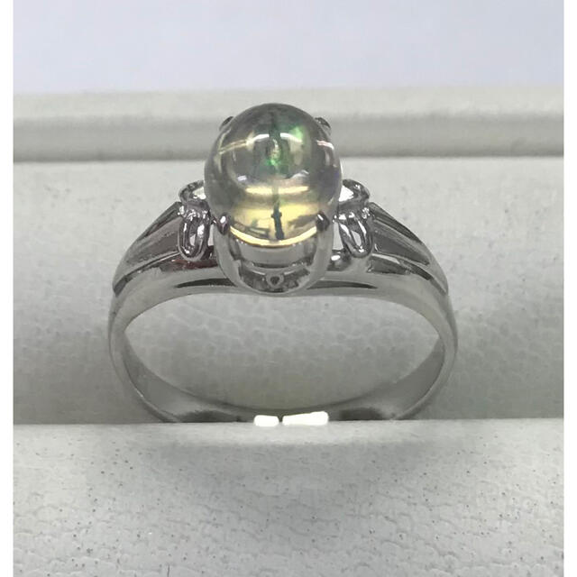 ☆サイズ15号☆K18WG/メキシコオパール・デザインリング☆1.50ct☆ ☆サイズ15号☆K18WG/メキシコオパール・デザインリング☆1.50ct☆