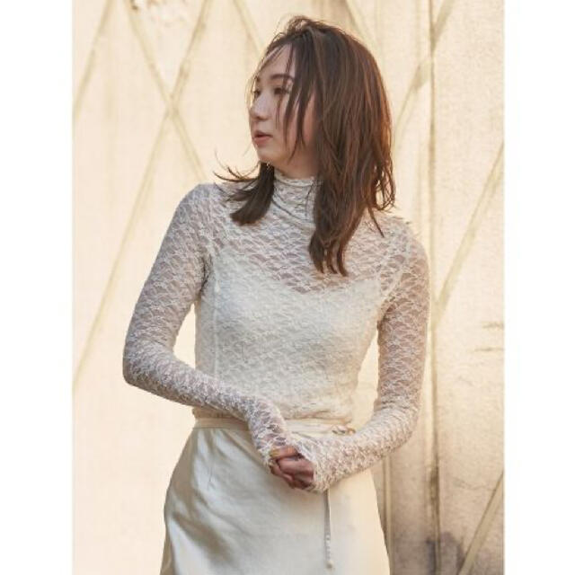 FRAY I.D - FRAY I.D 大人気完売 ストレッチレースハイネック FRAY I.D - FRAY I.D 大人気完売 ストレッチレースハイネック