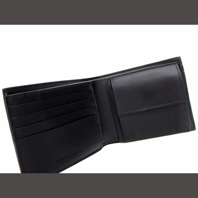 ボッテガヴェネタ BOTTEGA VENETA 二つ折り財布 605722 黒 ボッテガヴェネタ BOTTEGA VENETA 二つ折り財布 605722 黒
