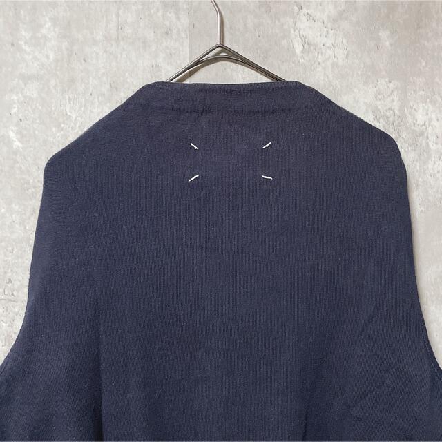 maison margiela メゾンマルジェラ Vネックニット ネイビー トップス maison margiela メゾンマルジェラ Vネックニット ネイビー トップス