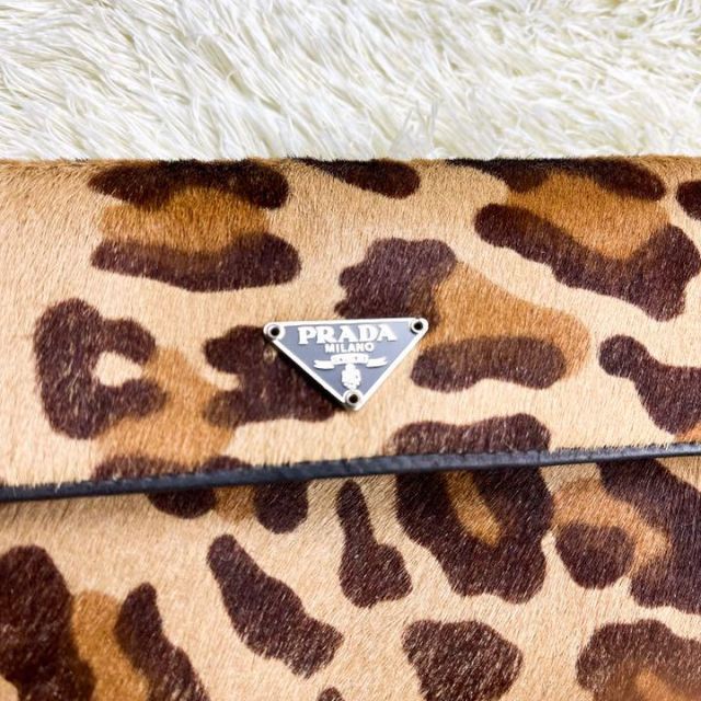 PRADA - プラダ 長財布 ハラコ レオパード ヒョウ柄の通販 by は PRADA - プラダ 長財布 ハラコ レオパード ヒョウ柄の通販 by は