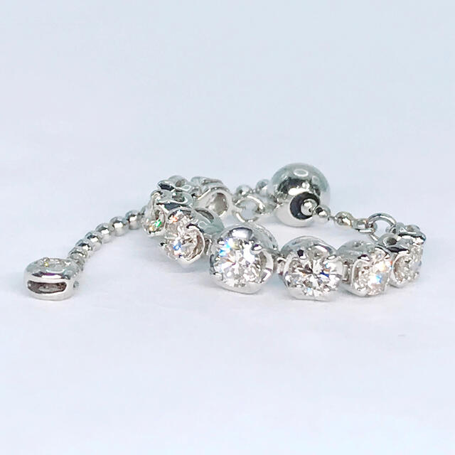 0.50ct QVC ダイヤモンド チェーンリング PT950 フリーサイズの 0.50ct QVC ダイヤモンド チェーンリング PT950 フリーサイズの