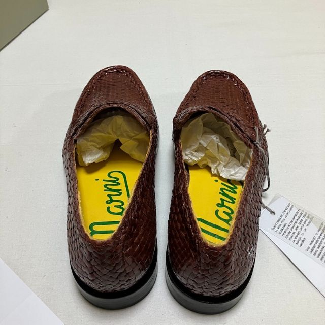 MARNI - 新品 41 22ss MARNI ウーブンレザーローファー 3073の MARNI - 新品 41 22ss MARNI ウーブンレザーローファー 3073の