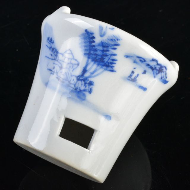 中国 青花 山水文 ミニチュア茶器 急須 涼炉 湯呑 4点 V R4721 中国 青花 山水文 ミニチュア茶器 急須 涼炉 湯呑 4点 V R4721