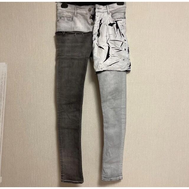 Rick Owens - 希少品 rick owens バイカラースキニーデニム 21aw Rick Owens - 希少品 rick owens バイカラースキニーデニム 21aw