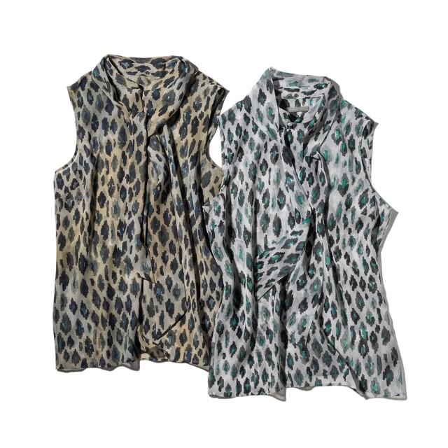 Theory luxe - Theory luxe 21ss レオパード柄ノースリーブ Theory luxe - Theory luxe 21ss レオパード柄ノースリーブ