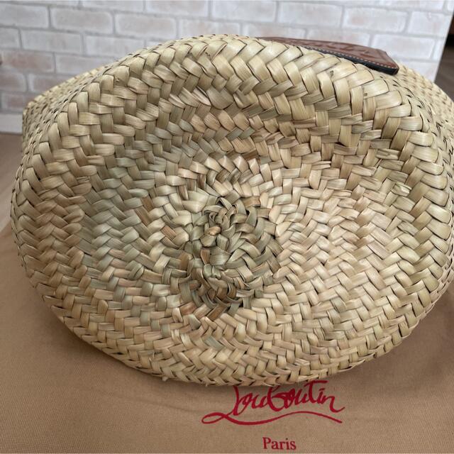 Christian Louboutin - 新品 ルブタン ロゴ ラフィア×レザー Christian Louboutin - 新品 ルブタン ロゴ ラフィア×レザー