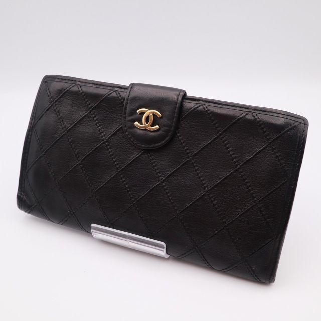 CHANEL シャネル ビコローレ 長財布 がま口 黒|ファッション小物 CHANEL シャネル ビコローレ 長財布 がま口 黒|ファッション小物