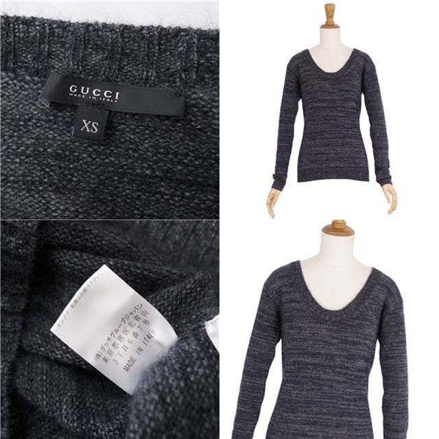 GUCCI - グッチ ニット セーター 長袖 カシミヤ トップス GUCCI - グッチ ニット セーター 長袖 カシミヤ トップス