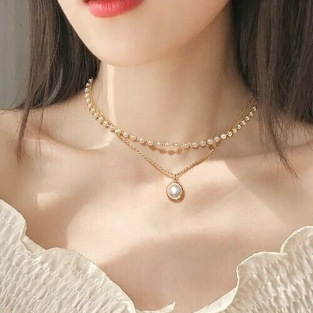 1粒 合さ パール☆ ネックレス チェーン ネックレス プレゼントにも 1粒 合さ パール☆ ネックレス チェーン ネックレス プレゼントにも