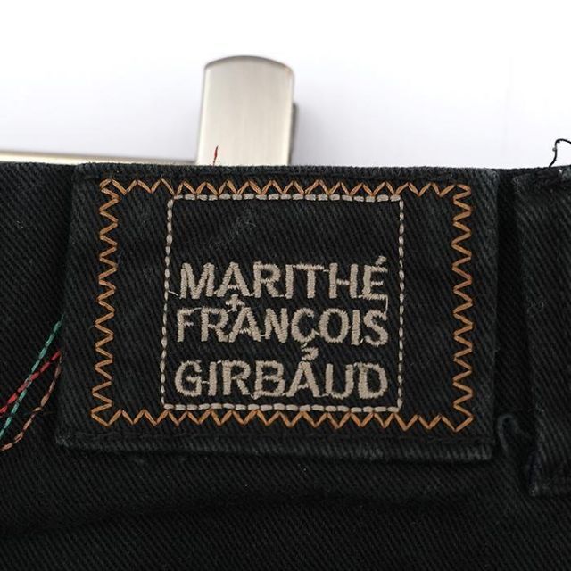 マリテフランソワジルボーシャトルパンツ 40M 刺繍黒ブラック マリテフランソワジルボーシャトルパンツ 40M 刺繍黒ブラック