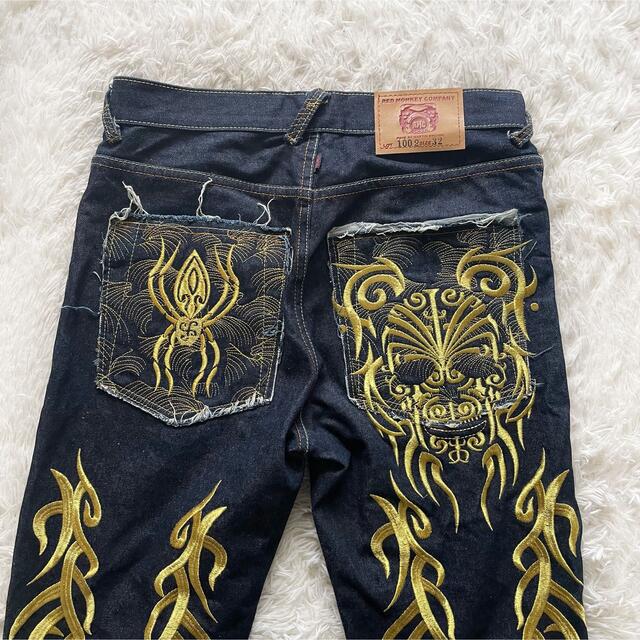 入手困難】RMC レッドモンキー 豪華刺繍 デニムパンツ 32の通販 入手困難】RMC レッドモンキー 豪華刺繍 デニムパンツ 32の通販