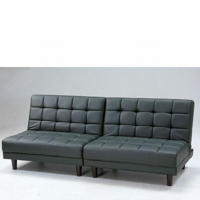 再入荷 3way 2分割ソファベッド ブラック(PVC) 再入荷 3way 2分割ソファベッド ブラック(PVC)