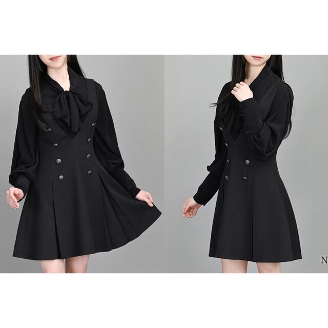 コラボ廃盤品 NO.S PROJECT 妖狐×僕SS バックフリルワンピース 黒 コラボ廃盤品 NO.S PROJECT 妖狐×僕SS バックフリルワンピース 黒