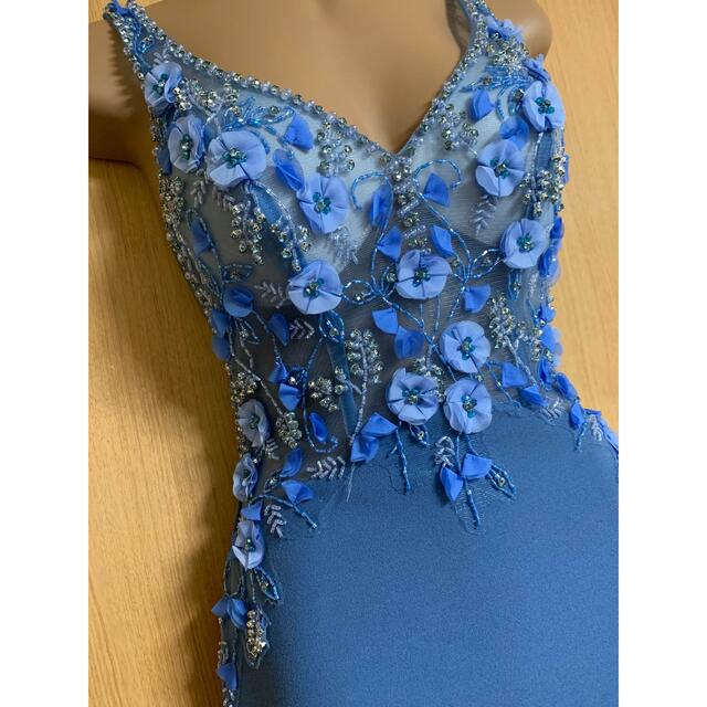 21198*IRMA*立体フラワー刺繍/ビーズ/シアートップドレスdblS 21198*IRMA*立体フラワー刺繍/ビーズ/シアートップドレスdblS