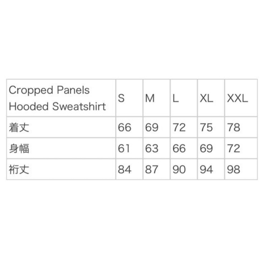 Supreme Cropped Panels Hooded 黒XL Supreme Cropped Panels Hooded 黒XL