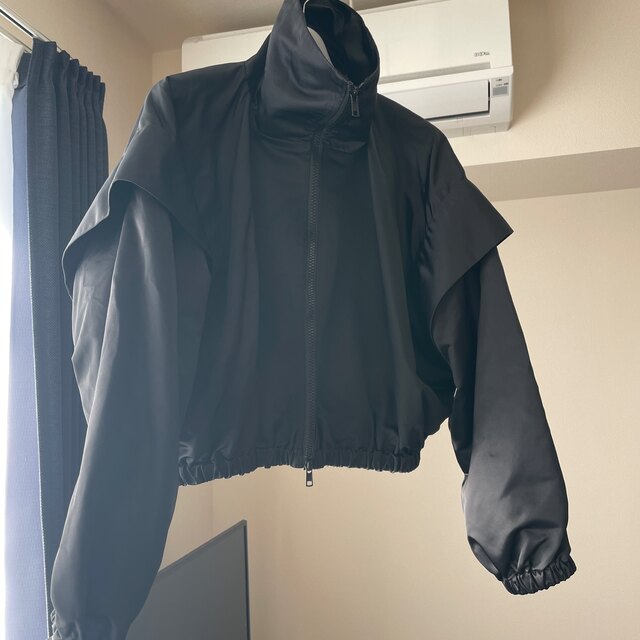leinwande Nylon Cropped Jacket / Black leinwande Nylon Cropped Jacket / Black