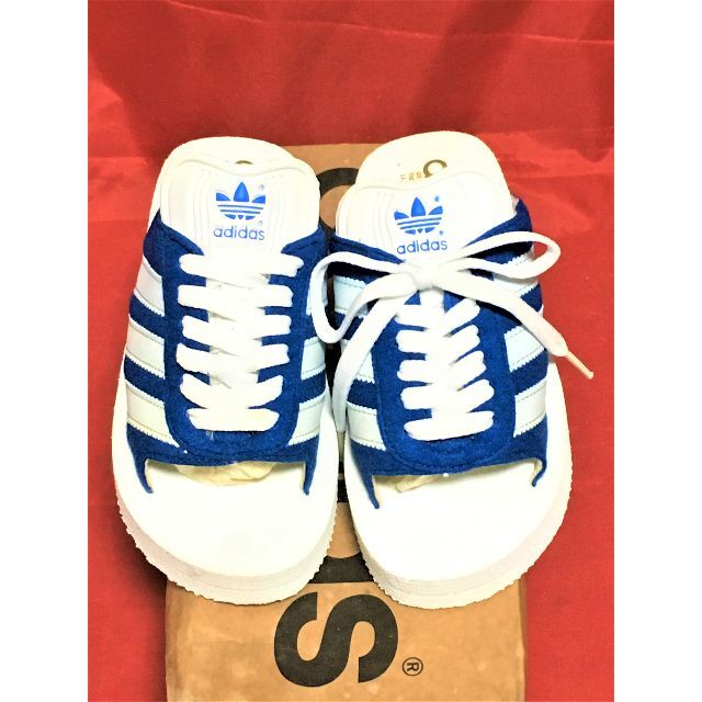☆90s!レア!アディダス ビーチ ガゼル 青/白 22.5 ビンテージ ⑨☆ ☆90s!レア!アディダス ビーチ ガゼル 青/白 22.5 ビンテージ ⑨☆