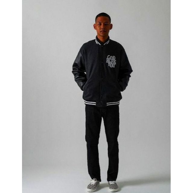 Supreme - 新品21AW GOD BLESS YOUスタジャン ブルゾン黒白 Supreme - 新品21AW GOD BLESS YOUスタジャン ブルゾン黒白